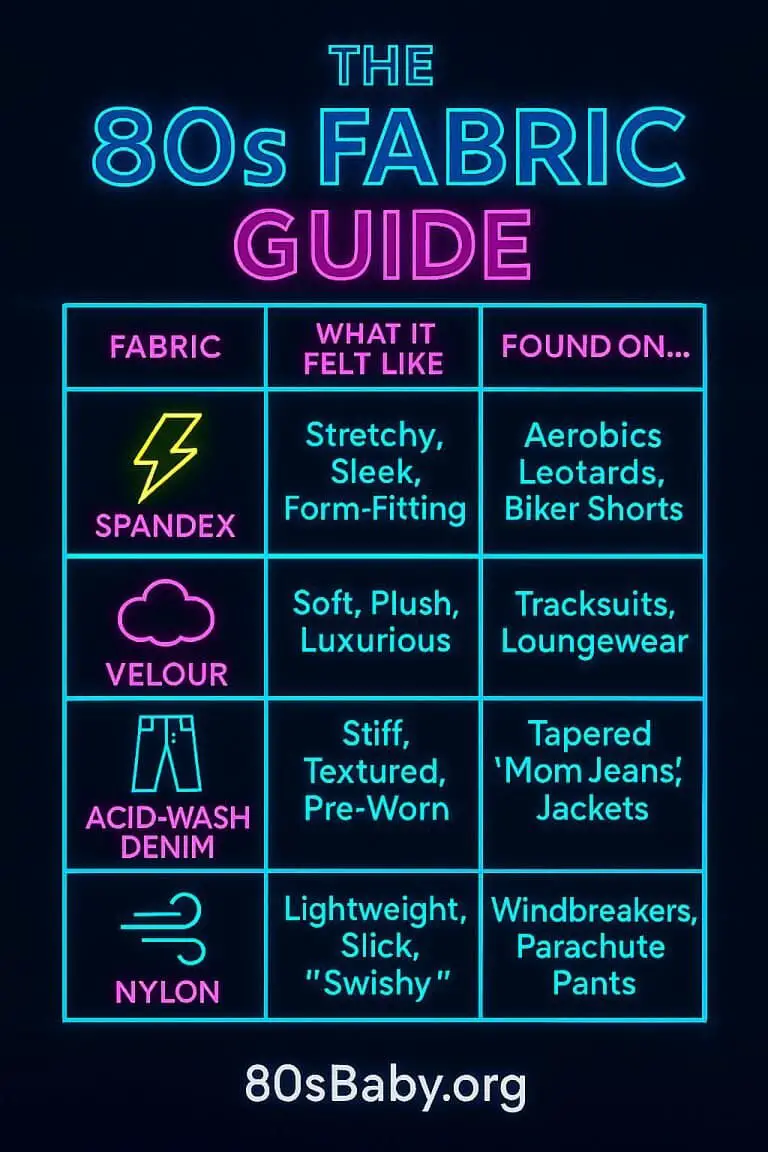 A Guide To 80s Fabrics & Patterns: From Spandex To Memphis Design